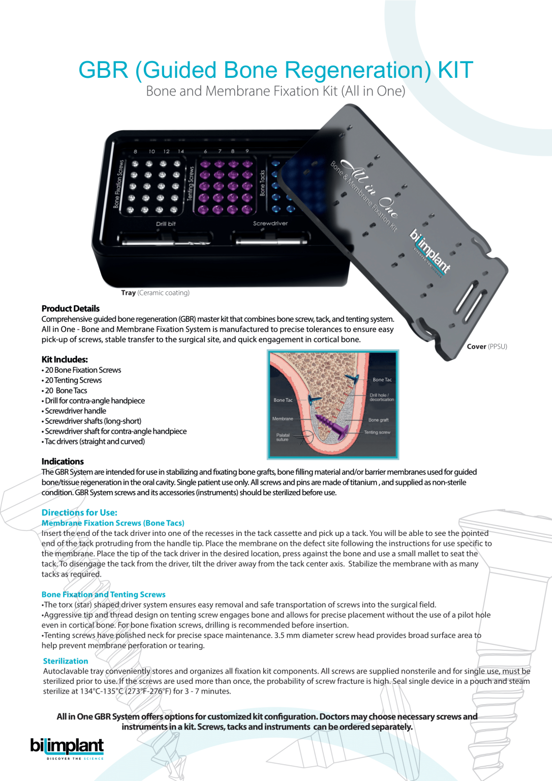 GBR Kit (Bone and Membrane Fixation Kit) - Bilimplant